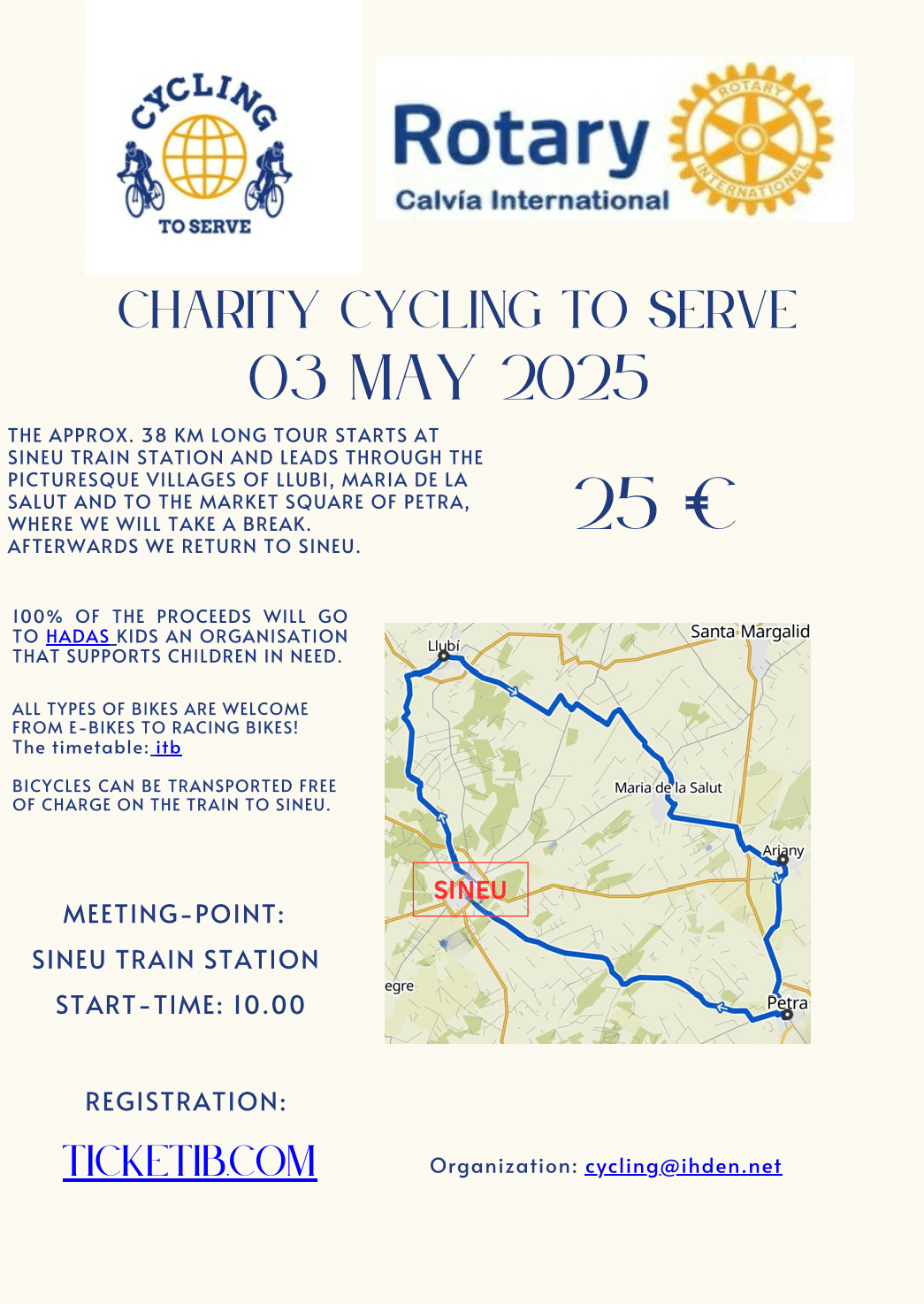 Cycle to Serve | Charity Events | Rotary Club Calvià International